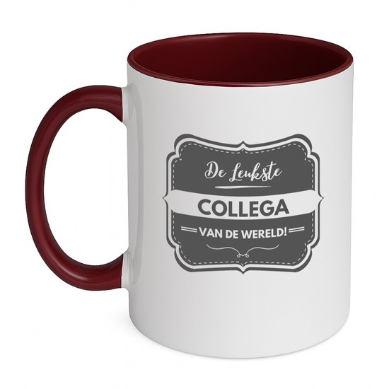 Hacebo® - De leukste collega koffiebeker bordeaux - Collega - beste ...