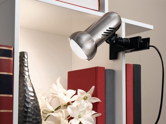 RFWR® Klemlamp voor Bed en Bureau - Verstelbare Leeslamp in Mat Nikkel ...