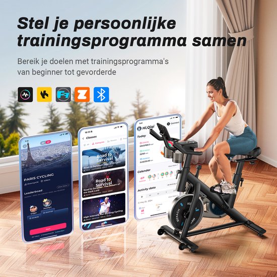 Merach Hometrainer fiets - Fitness fiets met tablethouder - 16 ...