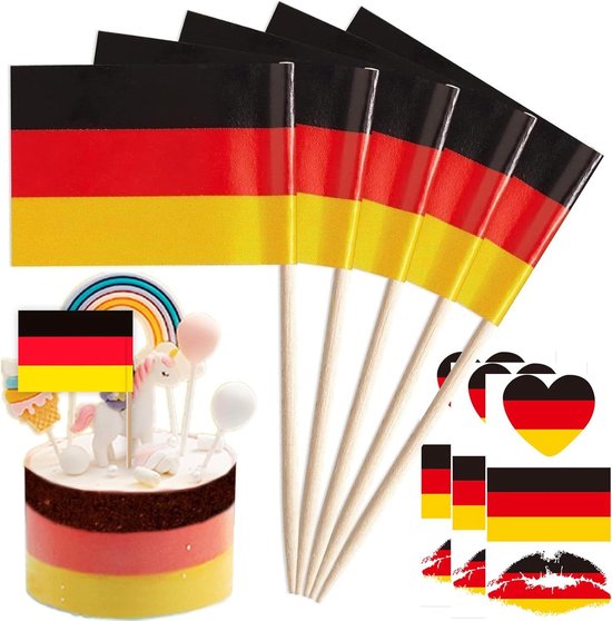 Allecto Plus - Tandenstoker Vlaggen Duitsland 200 Stuks | Decoratie ...