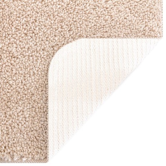 Badmatten set Beige/Creme | Bad en sokkelmat – Zachte stof – Antislip ...