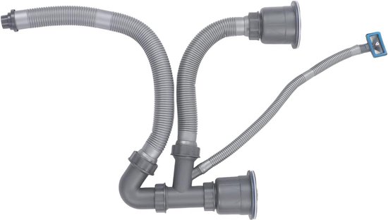 Allecto Plus - Dubbele Afvoer Set Keuken Wasbak - Afvoerslang Keuken ...