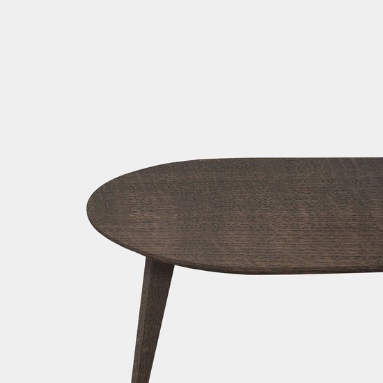 Tafel Plat Ovaal Eikenhout - Hout Onderstel - Zand | bol