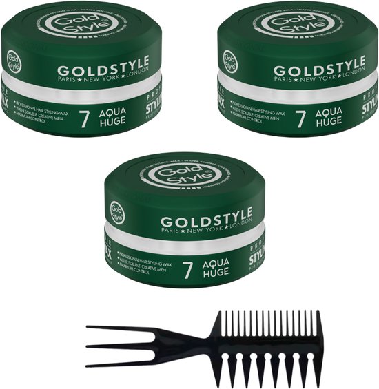 GOLD STYLE Haar Wax Mannen - Gold Style Hair Wax 07 3 Stuks - Aqua huge ...