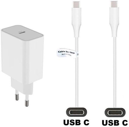 OneOne 45W super snellader. Oplader met extra sterke 2,5m USB C naar C kabel. PD lader... | bol