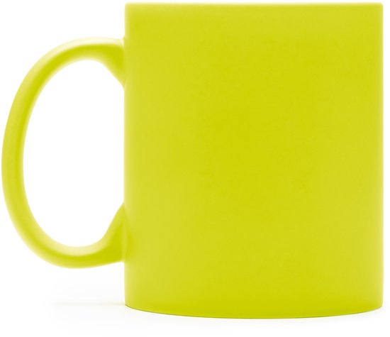 15 keramische mokken Geel gekleurde buitenzijde wit binnenzijde 350ml ...