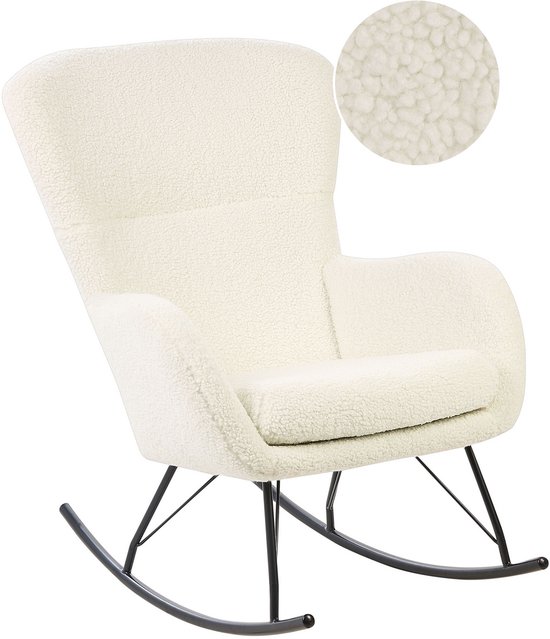 ANASET - Schommelstoel - Crème - BouclÃ© | bol