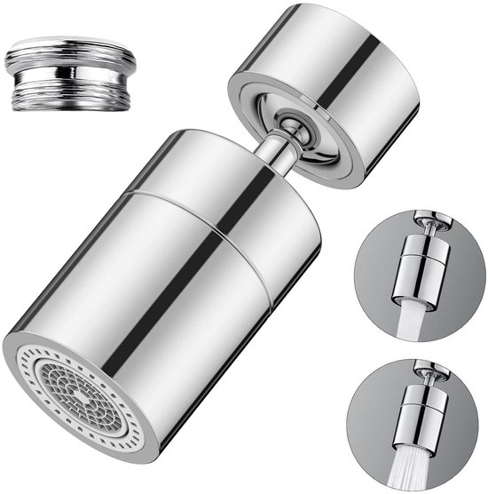 Draaibaar opzetstuk waterkraan - 360° draaibaar - waterbesparing | bol