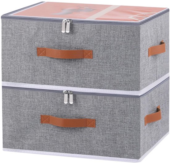 Grote opbergdozen - opvouwbaar - 2-pack - 45 x 35 x 24,9 cm | bol