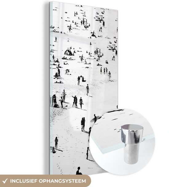 MuchoWow® Glasschilderij 80x160 cm - Schilderij acrylglas - Strand ...