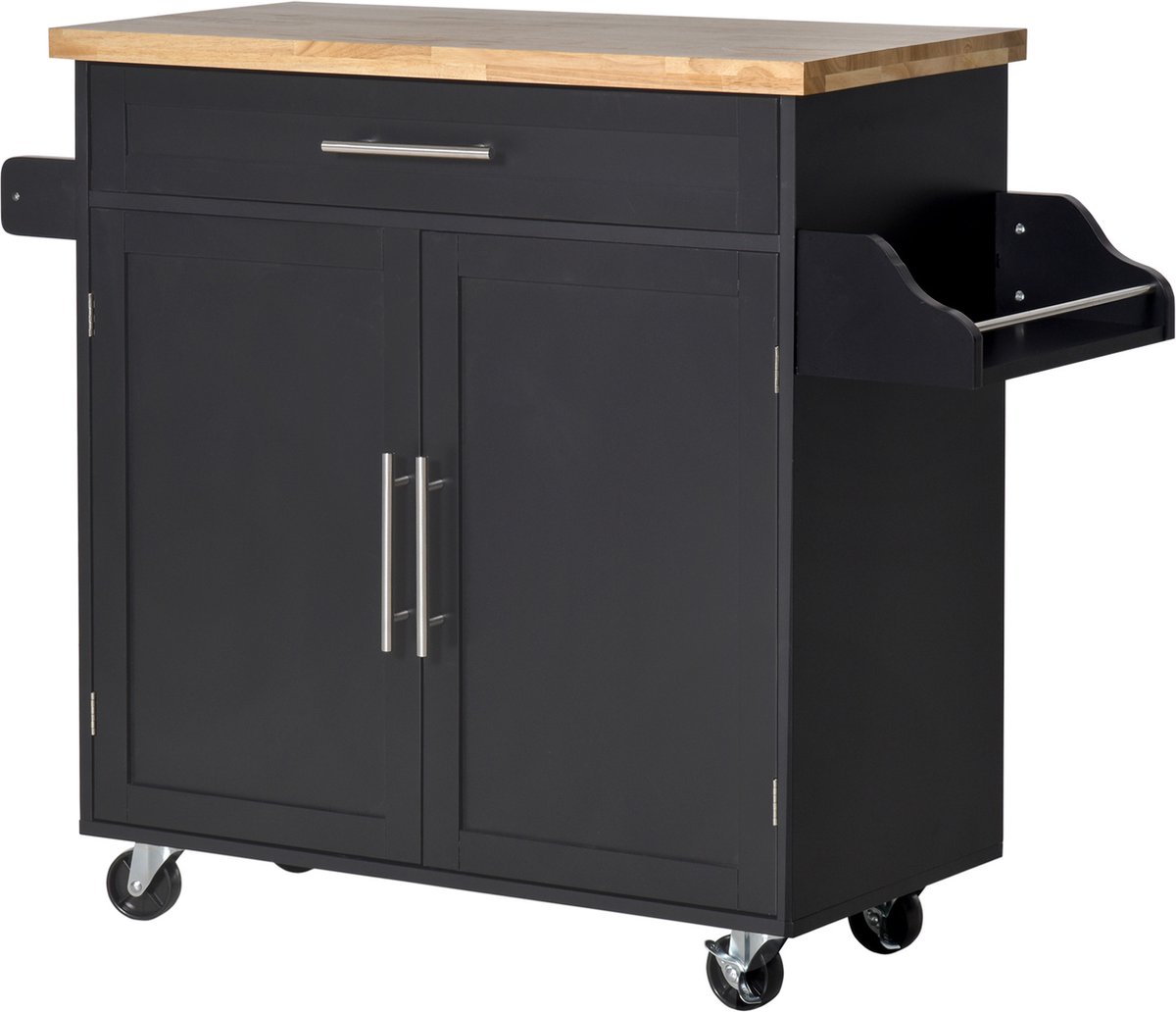 HOMCOM Keukentrolley rolbare serveerwagen keuken trolley voor keuken ...