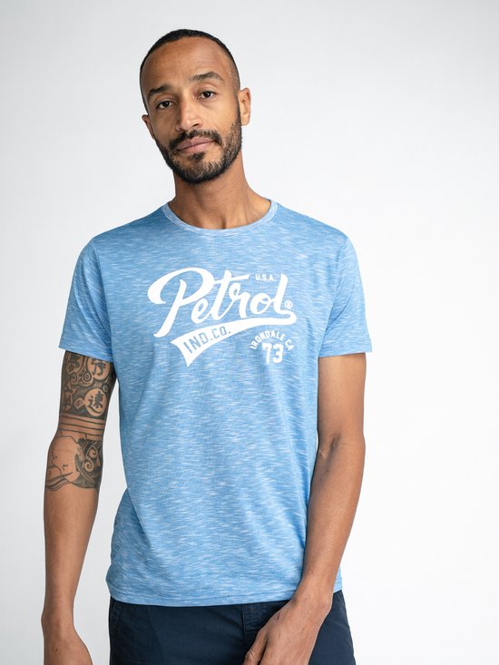 Petrol Industries - Heren Vintage Logo T-Shirt - Blauw - L | bol.com