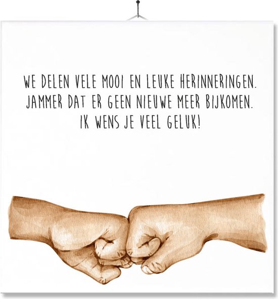 Tegel Met Opdruk | Afscheid Collega | We delen vele mooie en leuk ...