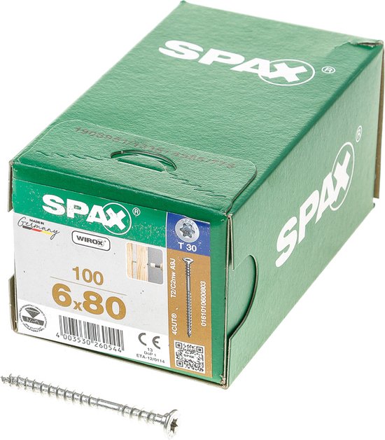 Spax stelschroef pk T30 6x80 | bol