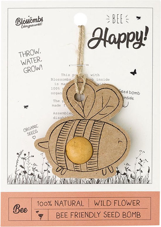 Blossombs bloembommetjes party hanger Bee Happy! | bol