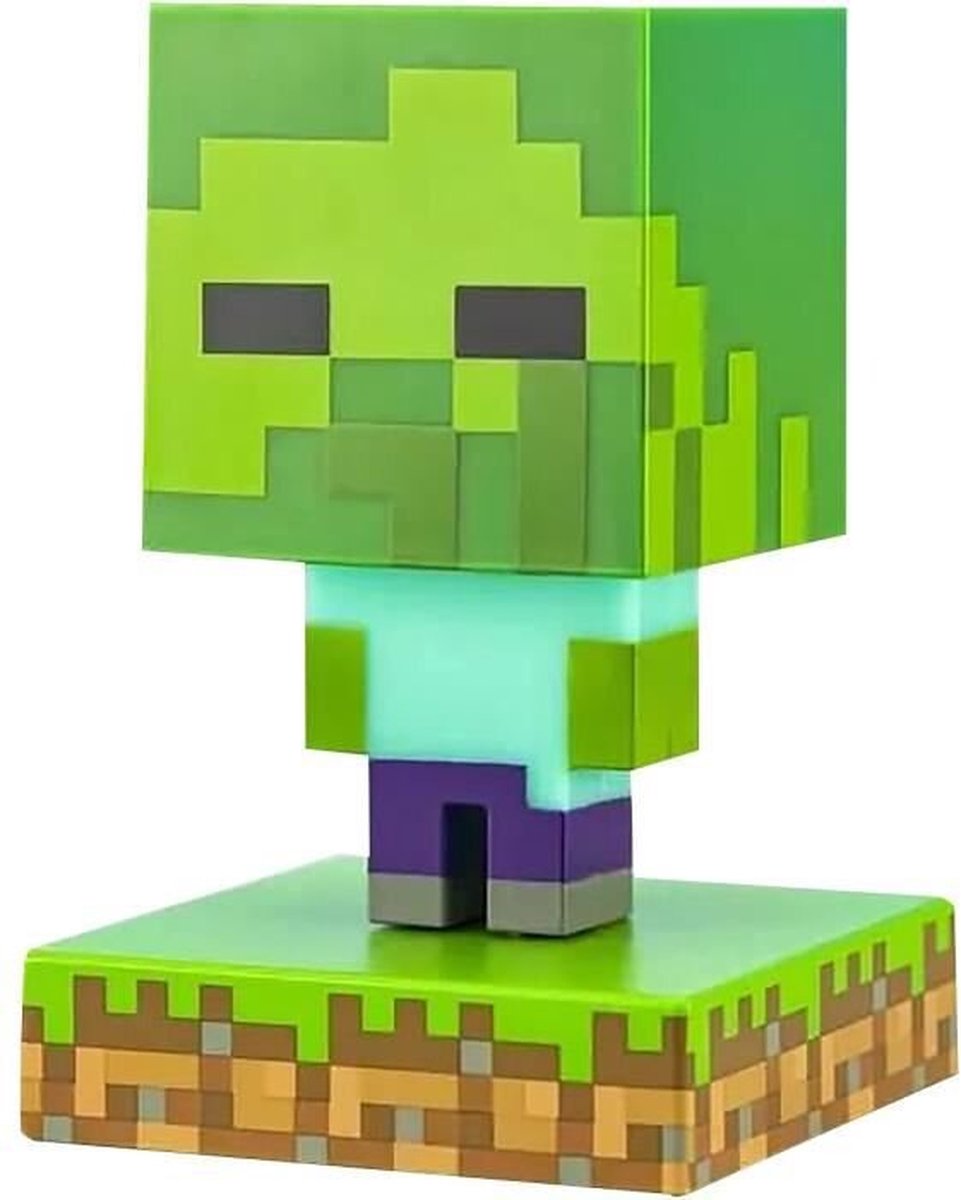 Paladone Minecraft Nachtlamp - Zombie - Icon Light - 3D Lamp | bol