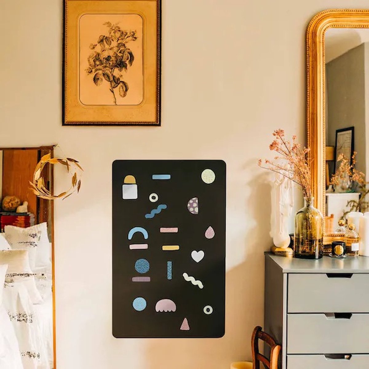 FERFLEX - Rechthoekige magneet bord - Maat M - magneetbord zwart ...