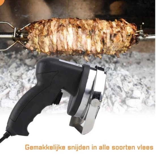 Covie - Kebab Mes - Doner Mes Elektrisch - Kebab Snijder 0-8mm - 80W ...