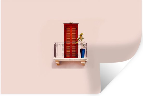 Deur - Rood - Pastel - Architectuur | bol.com