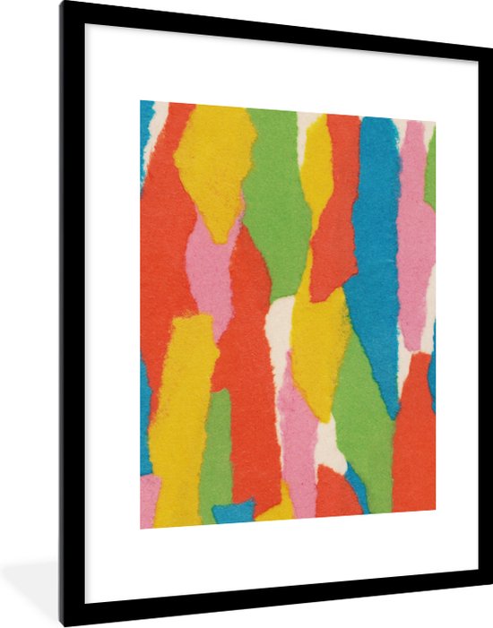 Fotolijst incl. Poster - Abstract - Vormen - - Retro - 60x80 cm ...