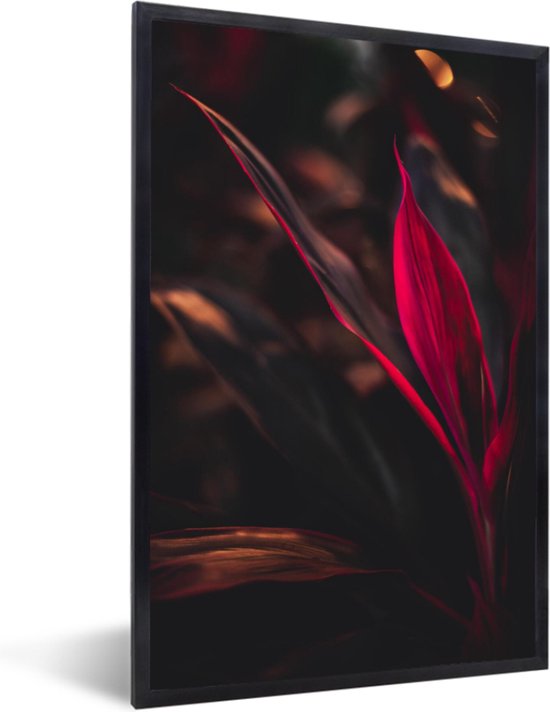 Fotolijst incl. Poster - Stilleven - Bladeren - Planten - Rood - 80x120 ...