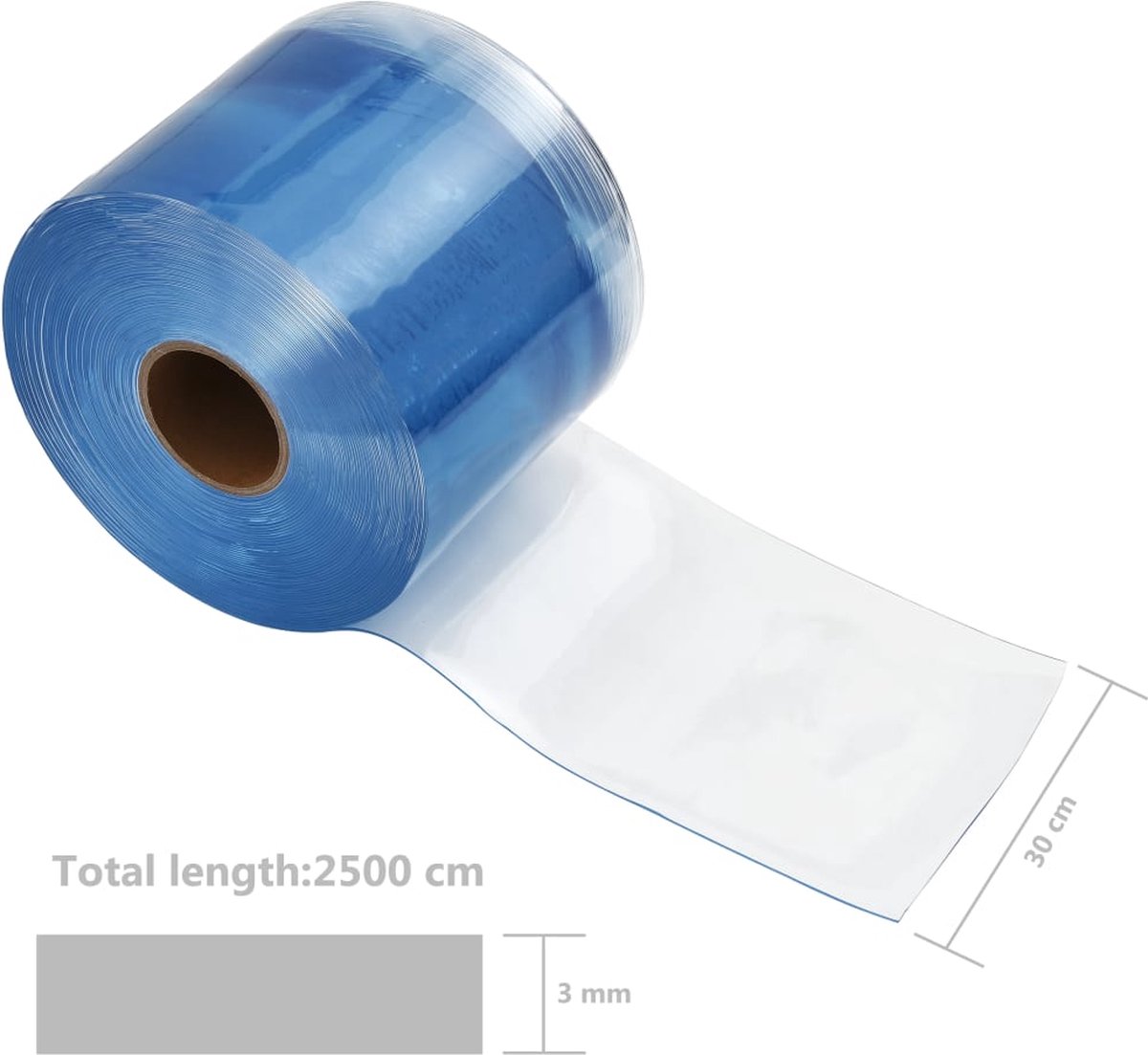 vidaXL Strokengordijn op rol 3x300 mm 25 m PVC | bol.com