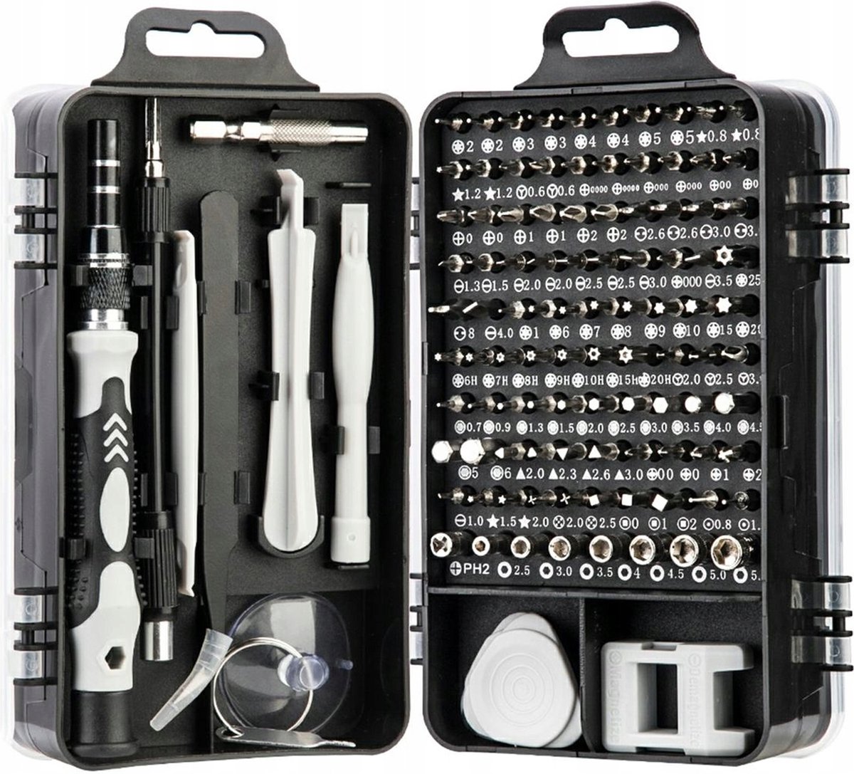 Precisie Schroevendraaier Set - 115 Delig - Verwisselbaar Bits ...