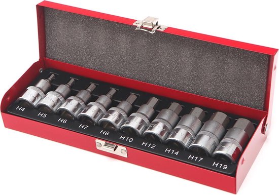 TOOLSIDEE 10-delige Profi 1/2" Inbus Doppenset - Model 2 | bol