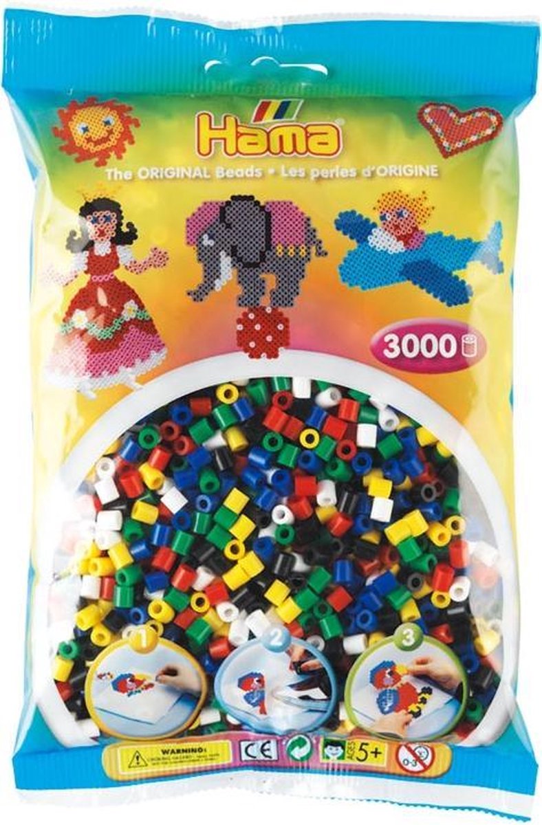 Strijkparels Hama - 3000 stuks - Primaire kleuren mix | bol.com