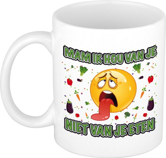 Bellatio Decorations moederdag mok - mam ik hou van je niet van je eten - 300 ml | bol