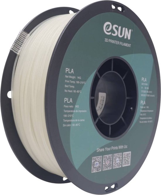 ESUN PLA Luminous Green Filament PLA kunststof Nalichtend 1.75 mm 1 kg ...