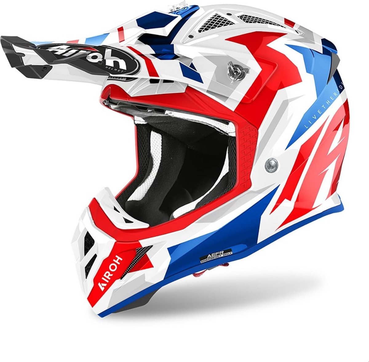Airoh Aviator Ace Swoop Red Blue Helmet M | bol.com