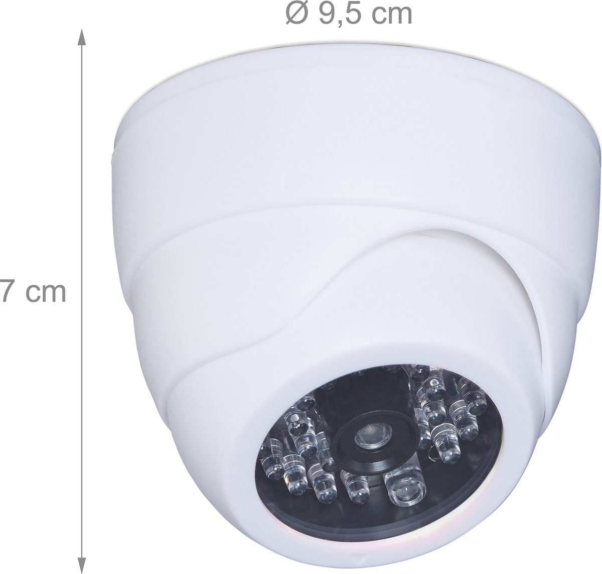 Relaxdays 4x dummy dome camera - wit - met led - nep camera - fake ...