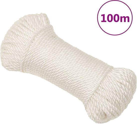 vidaXL Werktouw 6 mm 100 m polypropeen wit | bol.com