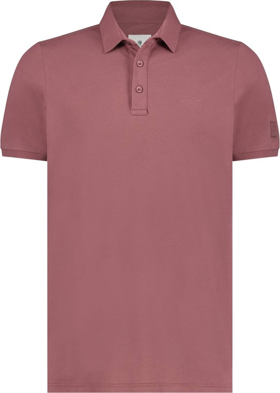 State of Art - Pique Polo Logo Oud Roze - Regular-fit - Heren Poloshirt Maat L | bol.com