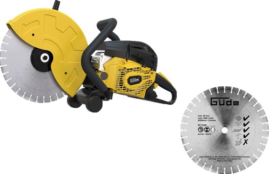 Güde Benzine Betonzaag GBTS350 - 2-Takt - 2900W - Ø350 mm - Met 2 ...