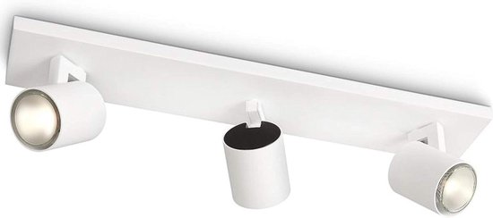 Opbouwspot 3-lichts draaibare spots wit GU10 eenvoudige installatie ...