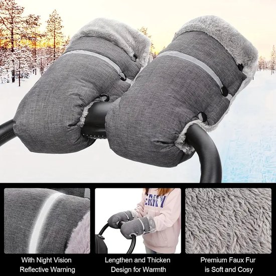 Cozy & Warm Stroller Handlebar Gloves - Windproof, Insulated Grip Covers For Cold... | bol