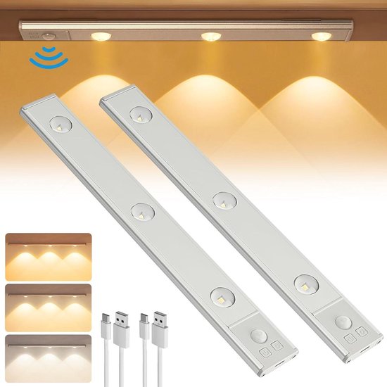 Kastverlichting met Bewegingssensor 2 Stuks Led-sensorlicht - Onder ...