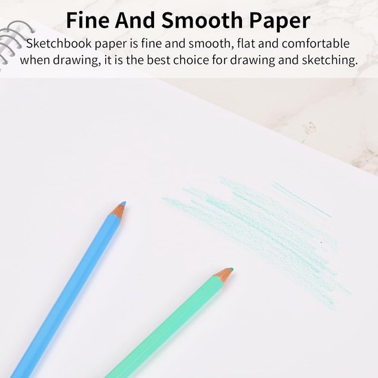 Luvetrex ® A4 Schetsboek 21 x 29 cm met 100 Pagina's voor Creatief ...