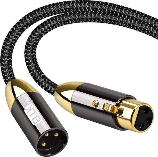 3 Pin Balanced XLR Audio Cable Male to Female - 5m Length | bol