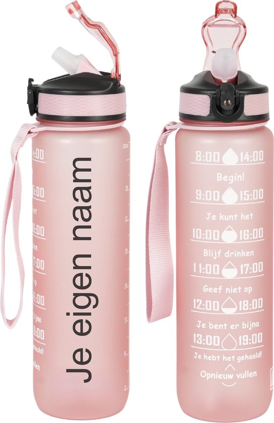 LaCardia Waterfles Met eigen naam - Nederlandse Motivatie drinkbeker ...