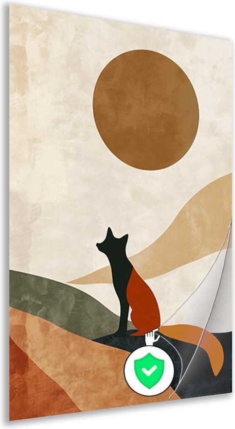 Vos wanddecoratie - Dier poster - Posters Zon - Wanddecoratie industrieel - Slaapkamer... | bol