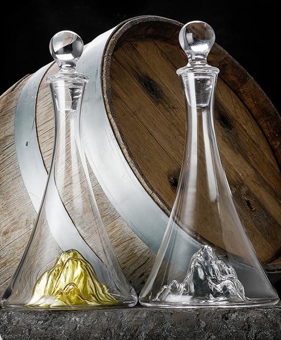 Waterkaraf - Nachtkastkaraf en glazen - Gletsjer waterkaraf - Rode wijn ...