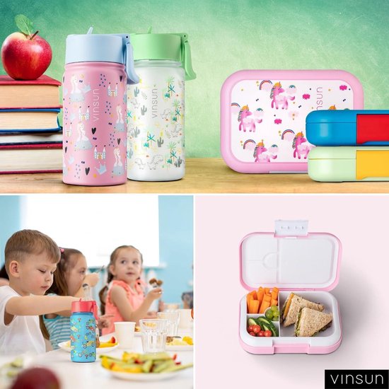 Eenhoorn Waterfles Kind met Rietje 500ml - Lekvrij BPA-vrij Tritan ...