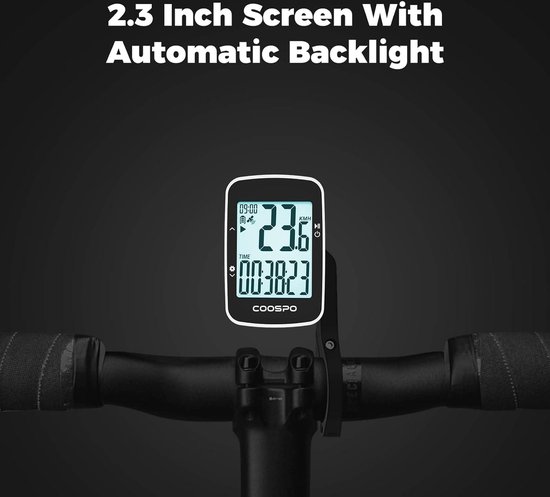 GPS Fietscomputer Bluetooth 5.0 Draadloos Waterdicht Snelheidsmeter 2.3 ...