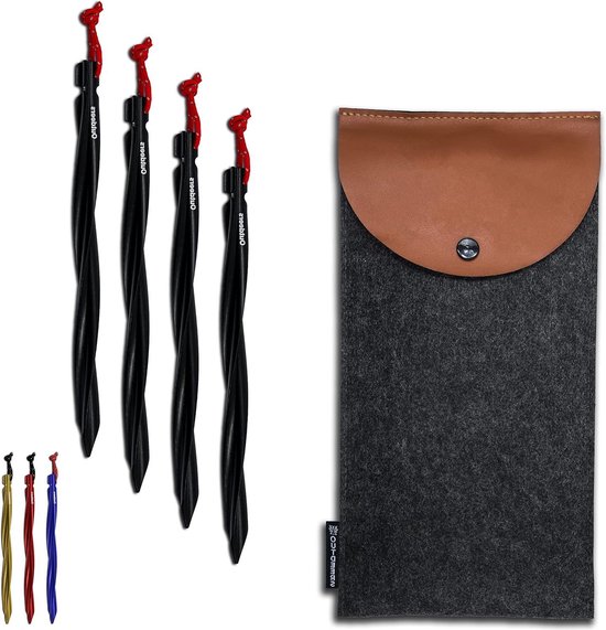 Unique Stability Large Aluminium Tent Pegs - Set of 6 or 8 with Bag and ...