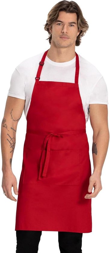 Verstelbaar schort - Rood - Color by Chef Works | bol