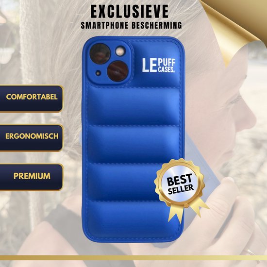 Le Puff Cases – Puffer Case Hoesje in Blauw – Phone Case - Hoesje ...
