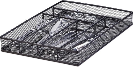 Groot Gaas Besteklade - Open Gaasdesign - Robuust Zwart - Afmetingen ...